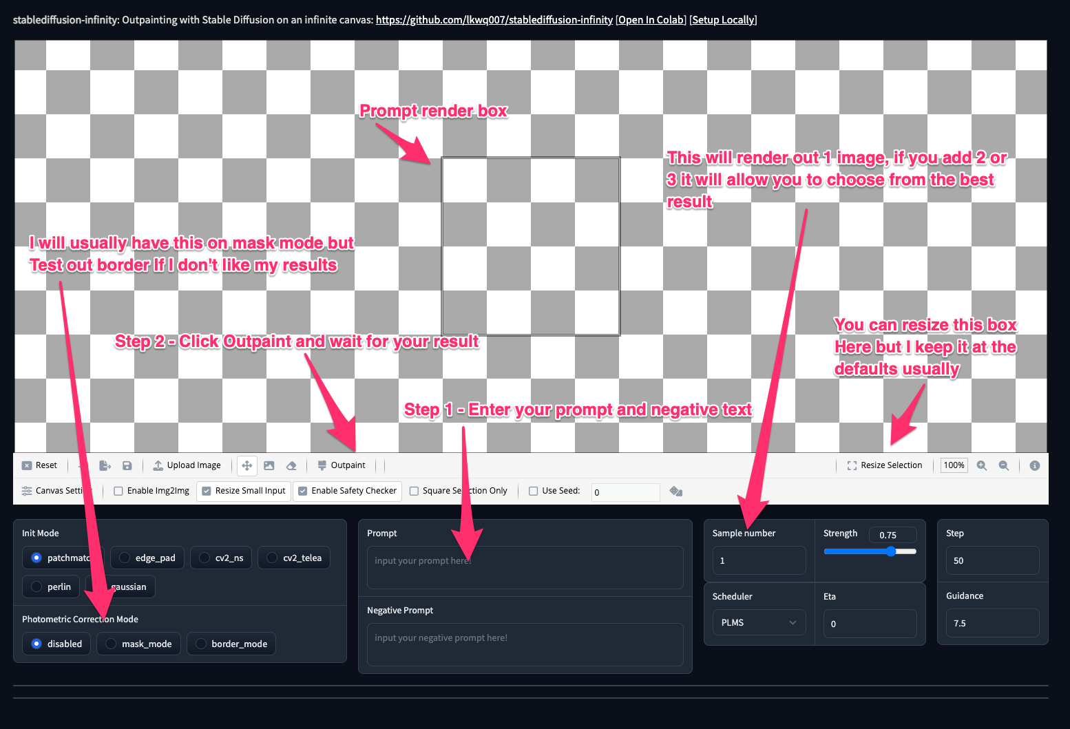 Journey through Stable Diffusion Infinity